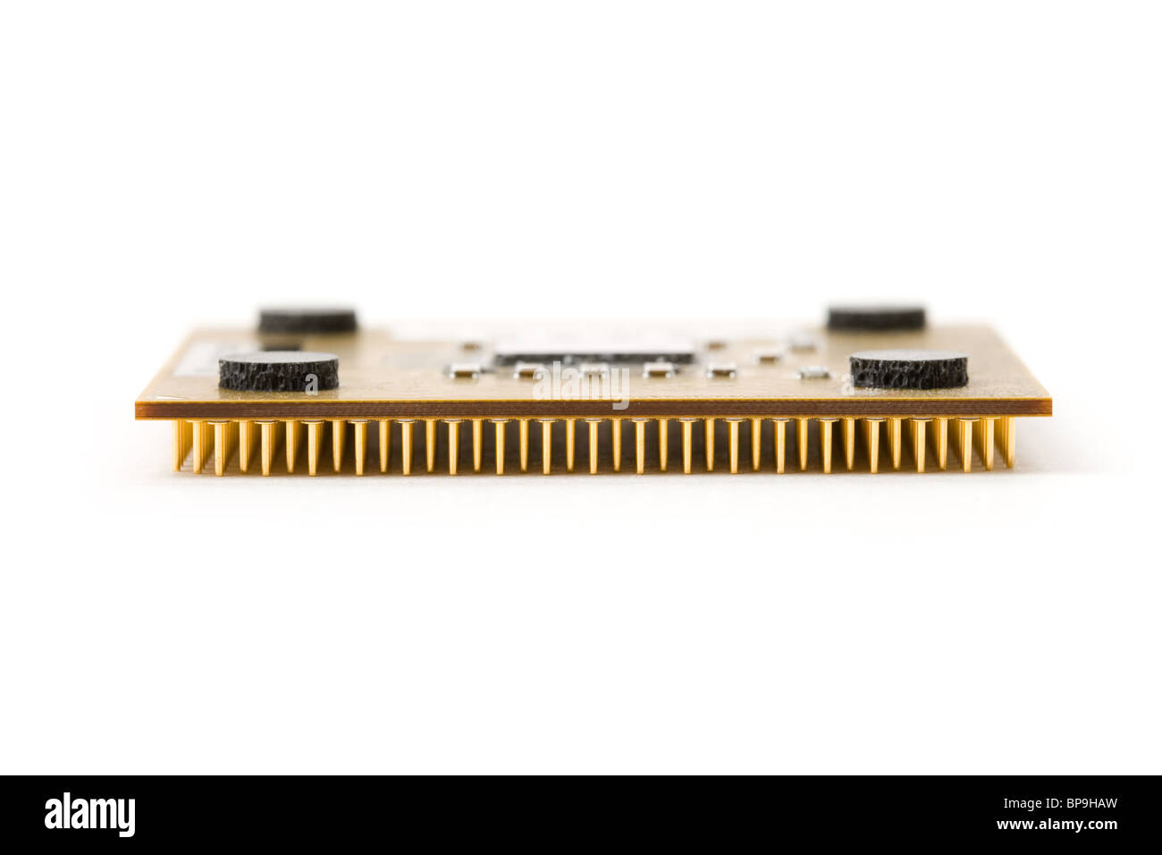 Golden Computer CPU close up shot Stock Photo - Alamy