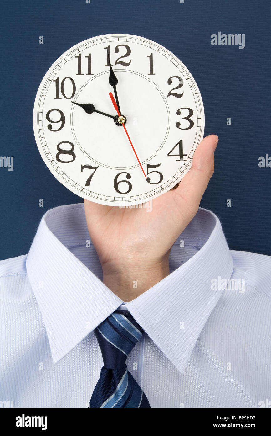 Hand holding a Clock Face, Business Concept Stock Photo - Alamy