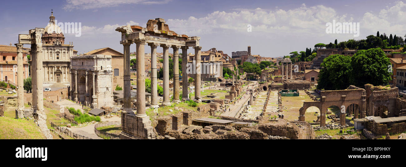 Rome Italy Roman Forum Panorama High Ground View Stock Photo - Alamy