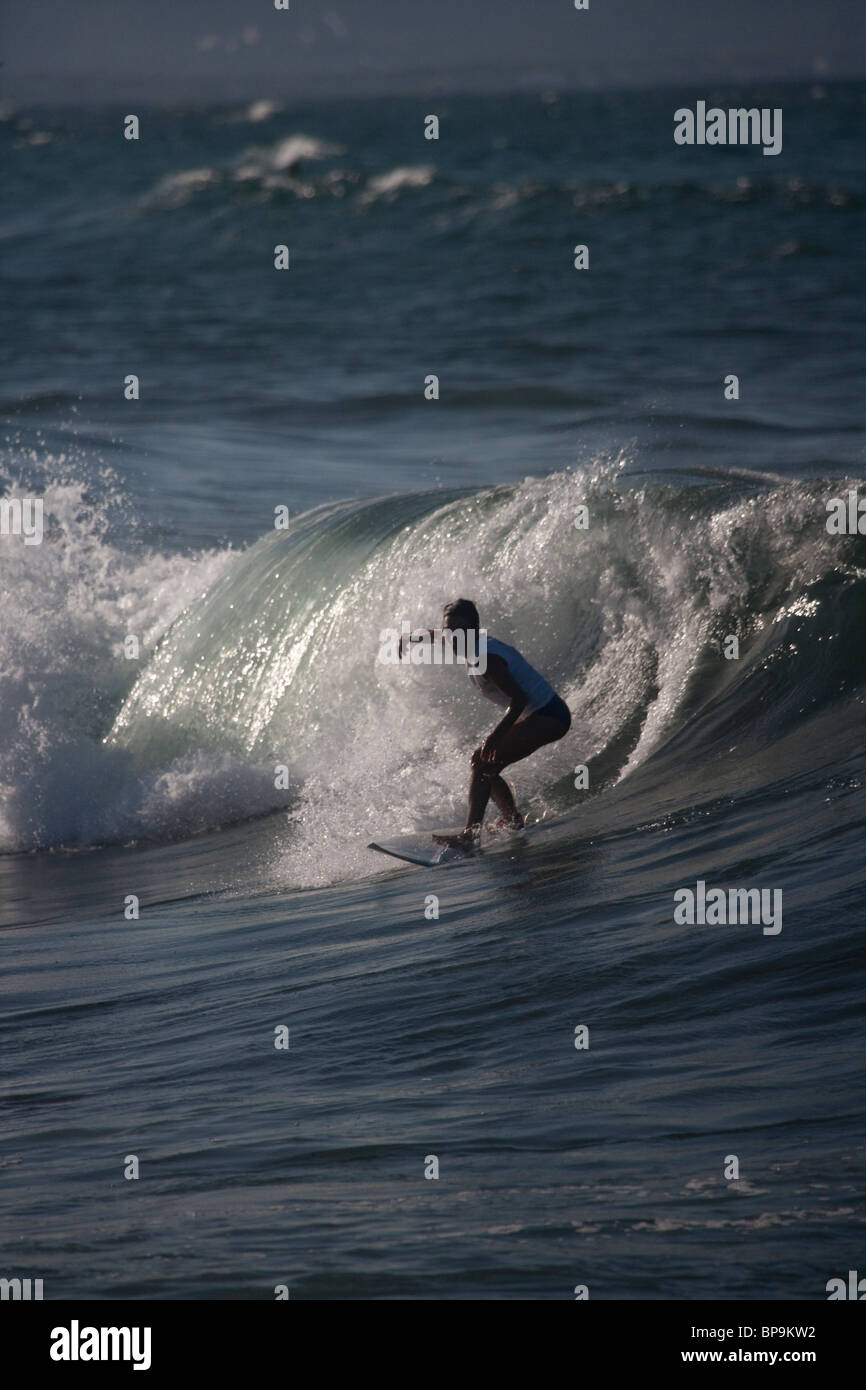 Surfing in Mallorca Spain Stock Photo - Alamy