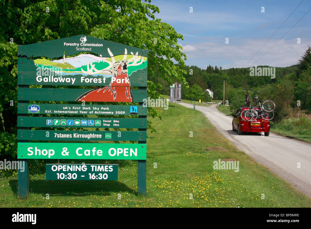 Galloway Forest Park at Kirroughtree Visitor Centre near Newton Stewart ...