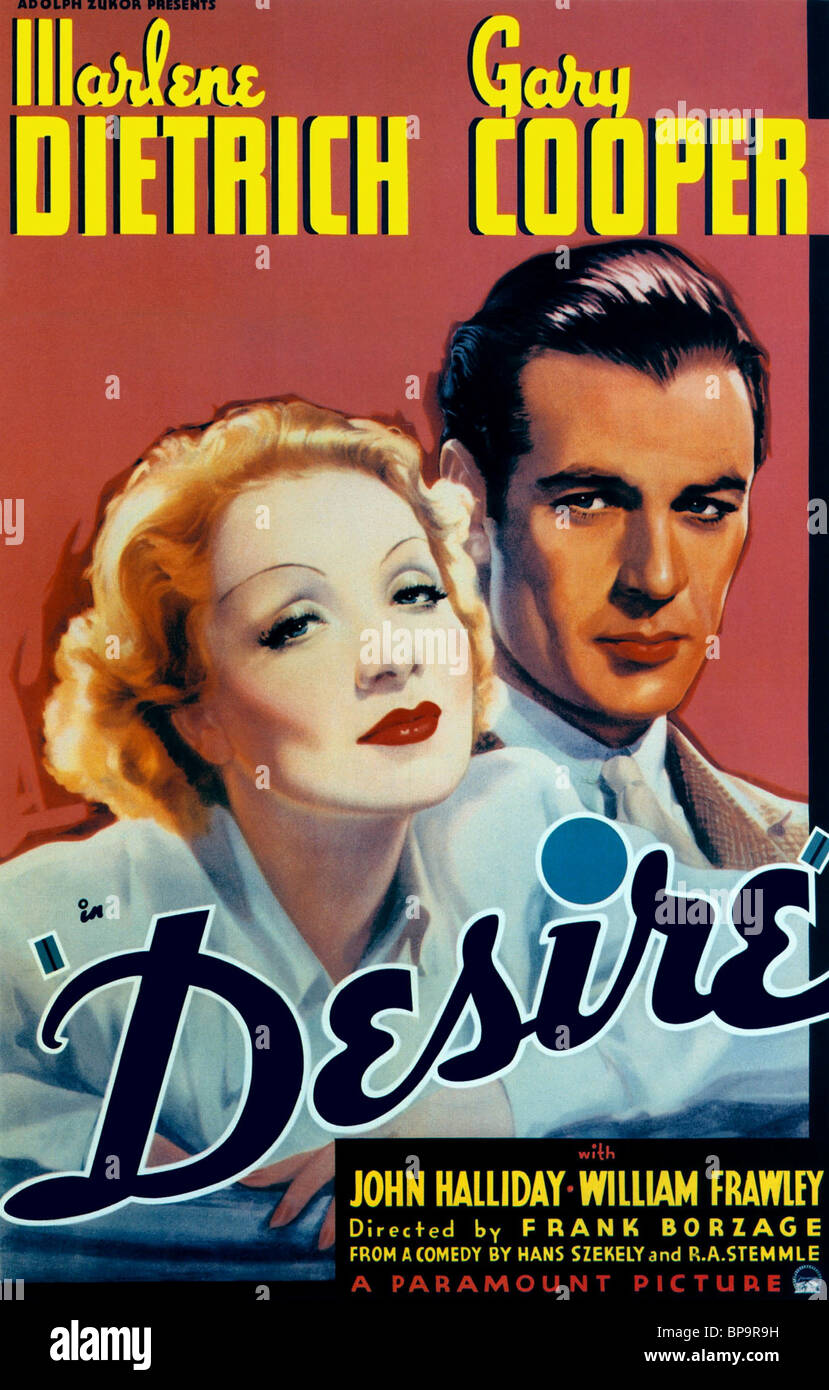 MARLENE DIETRICH, GARY COOPER, DESIRE, 1936 Stock Photo - Alamy