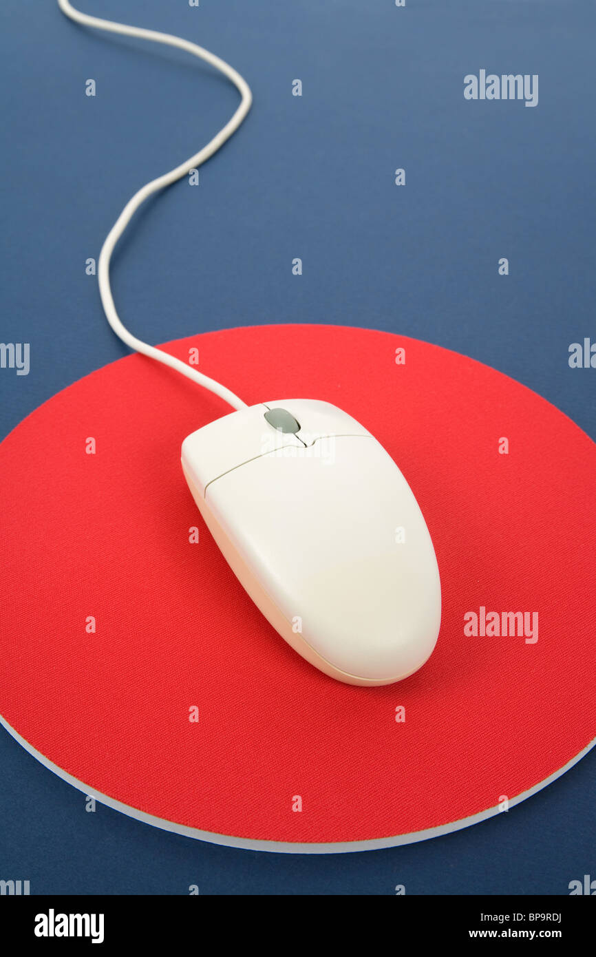 computer mouse with blue background Stock Photo - Alamy