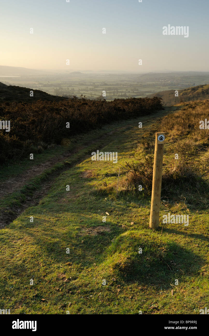 A bridlepath leading towards the village of Compton Bishop from Crook ...