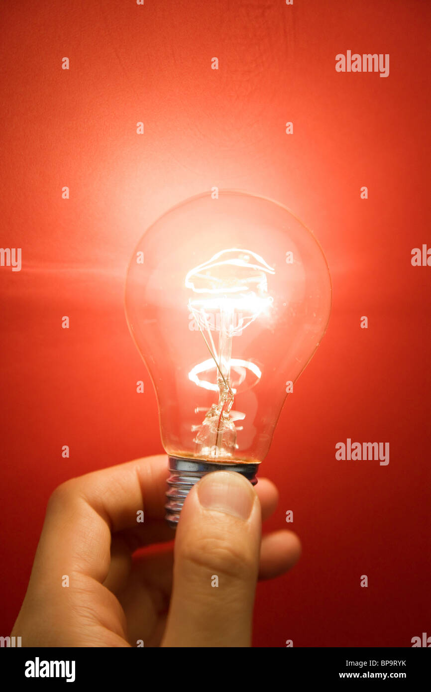 Bright Light Bulb close up shot Stock Photo - Alamy