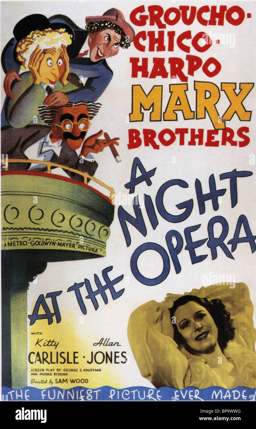 FILM POSTER A NIGHT AT THE OPERA (1935 Stock Photo - Alamy