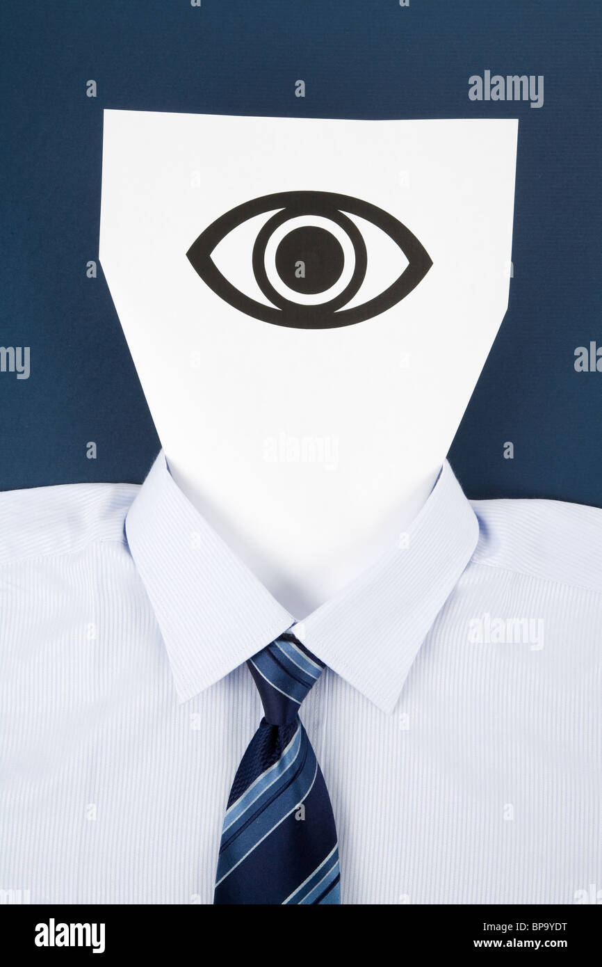 Paper Face and Eye, Business Concept Stock Photo - Alamy