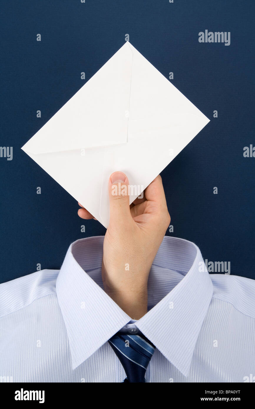 Hand white envelope hi-res stock photography and images - Alamy
