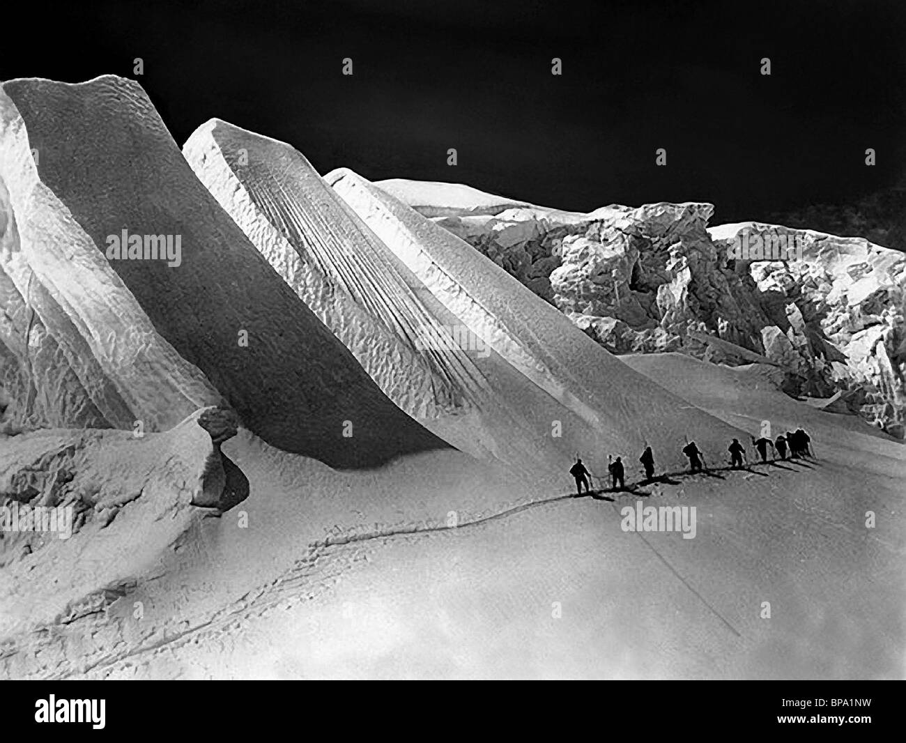 CLIMBERS ON MOUNTAIN LANDSCAPE THE WHITE HELL OF PITZ PALU (1929 Stock ...