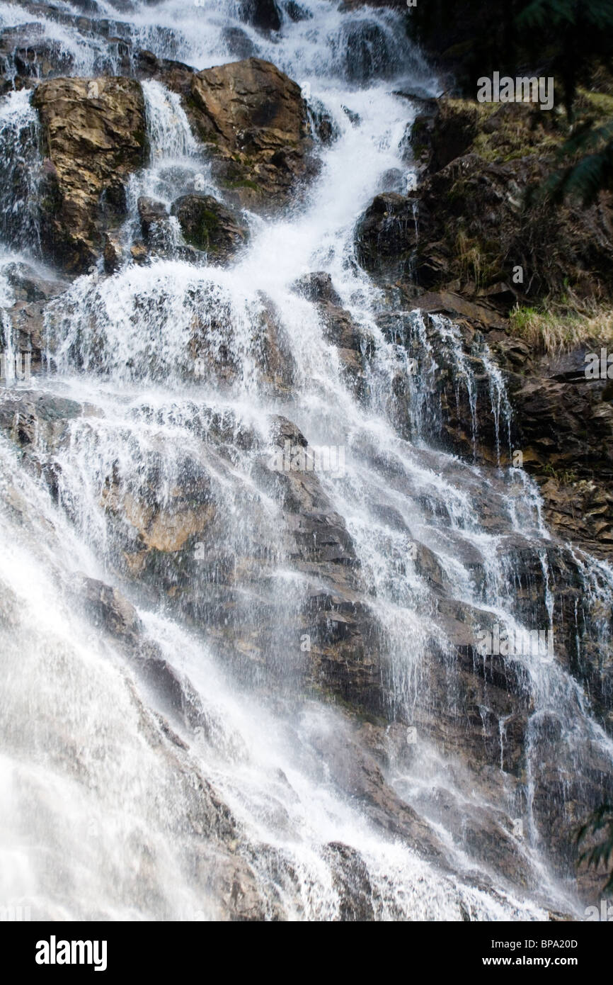 Waterfall and rock close up shot Stock Photo - Alamy