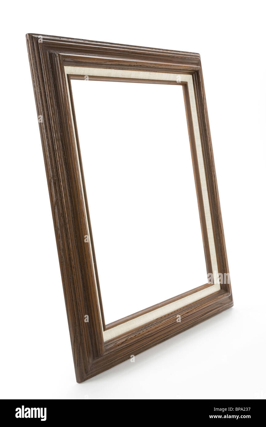 Wood Picture Frame with white background Stock Photo - Alamy