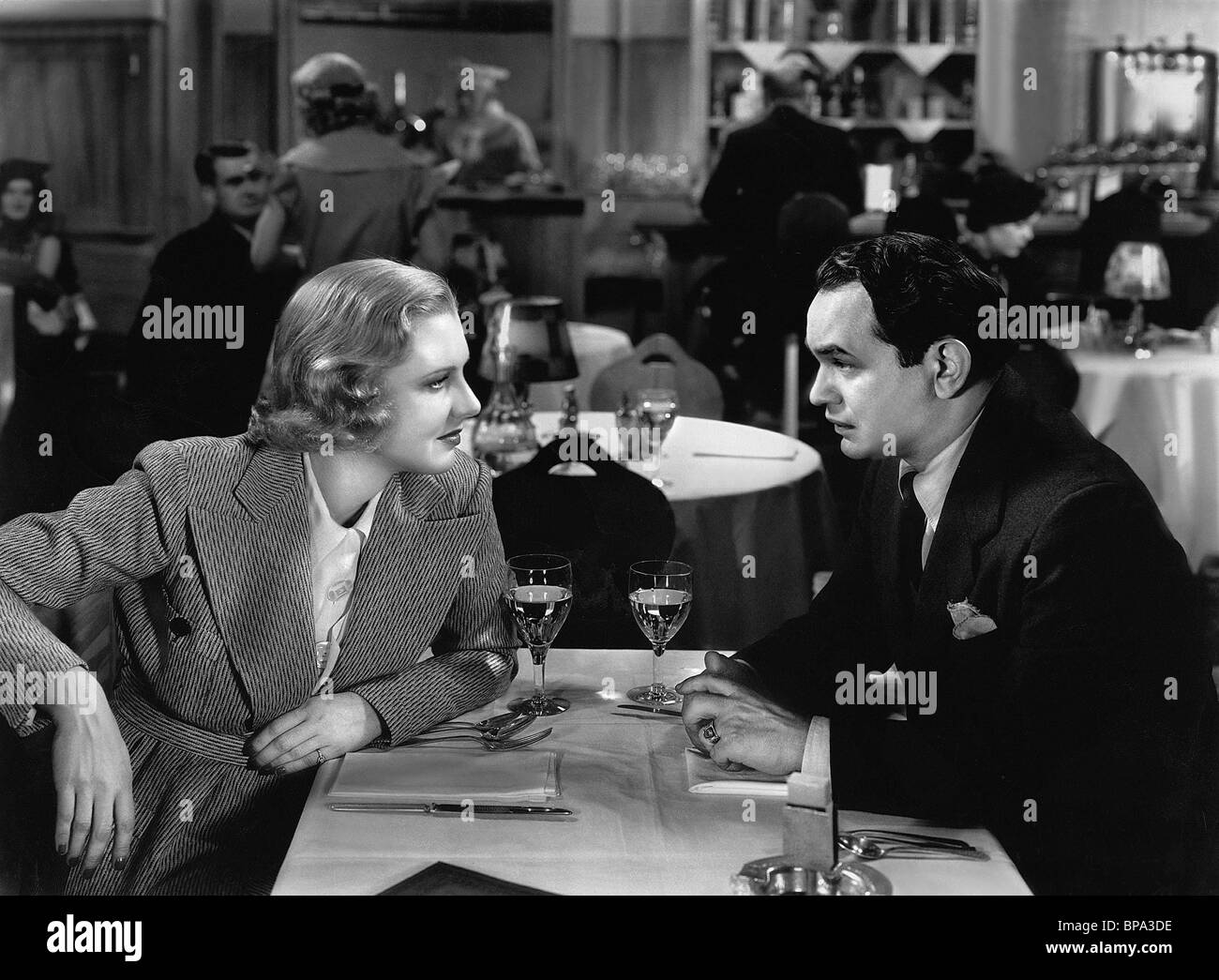 JEAN ARTHUR, EDWARD G. ROBINSON, THE WHOLE TOWN'S TALKING, 1935 Stock ...
