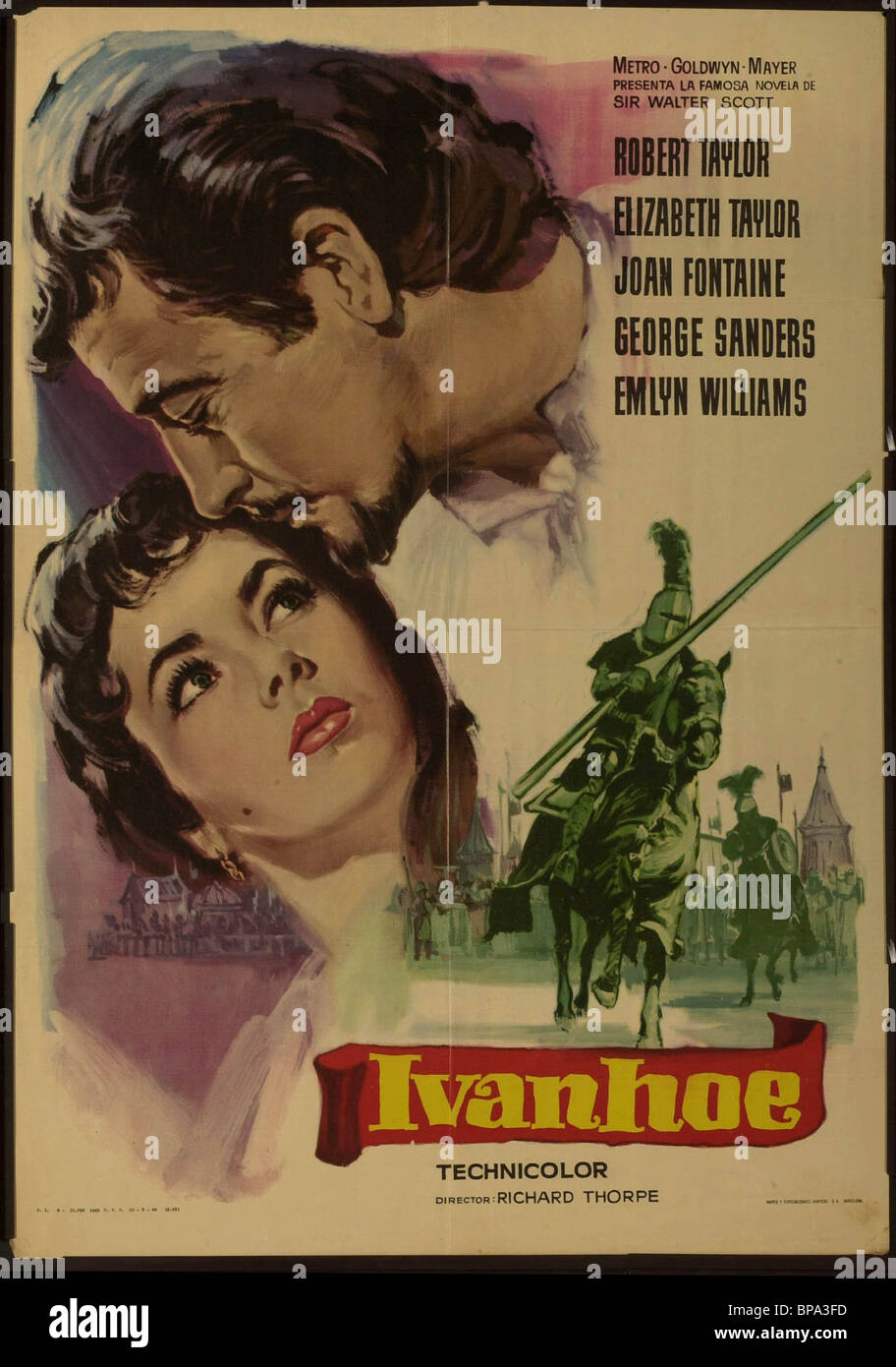 Film 1952 poster ivanhoe hi-res stock photography and images - Alamy