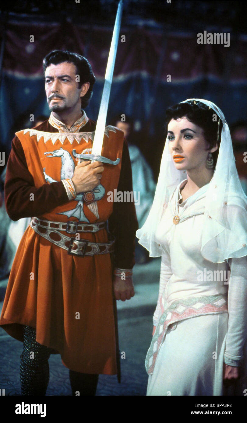 ROBERT TAYLOR ELIZABETH TAYLOR IVANHOE (1952 Stock Photo - Alamy