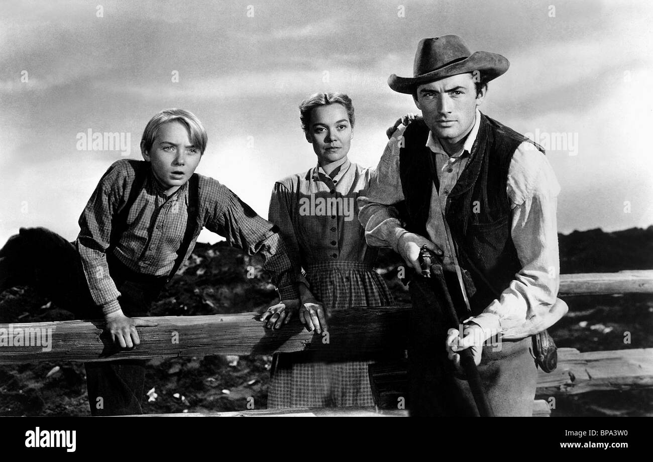 CLAUDE JARMAN JR., JANE WYMAN, GREGORY PECK, THE YEARLING, 1946 Stock ...