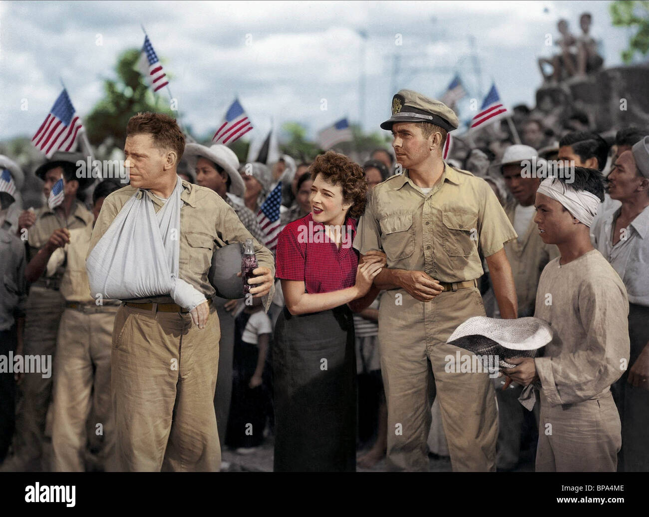 TOM EWELL, MICHELINE PRESLE, TYRONE POWER, AMERICAN GUERRILLA IN THE ...
