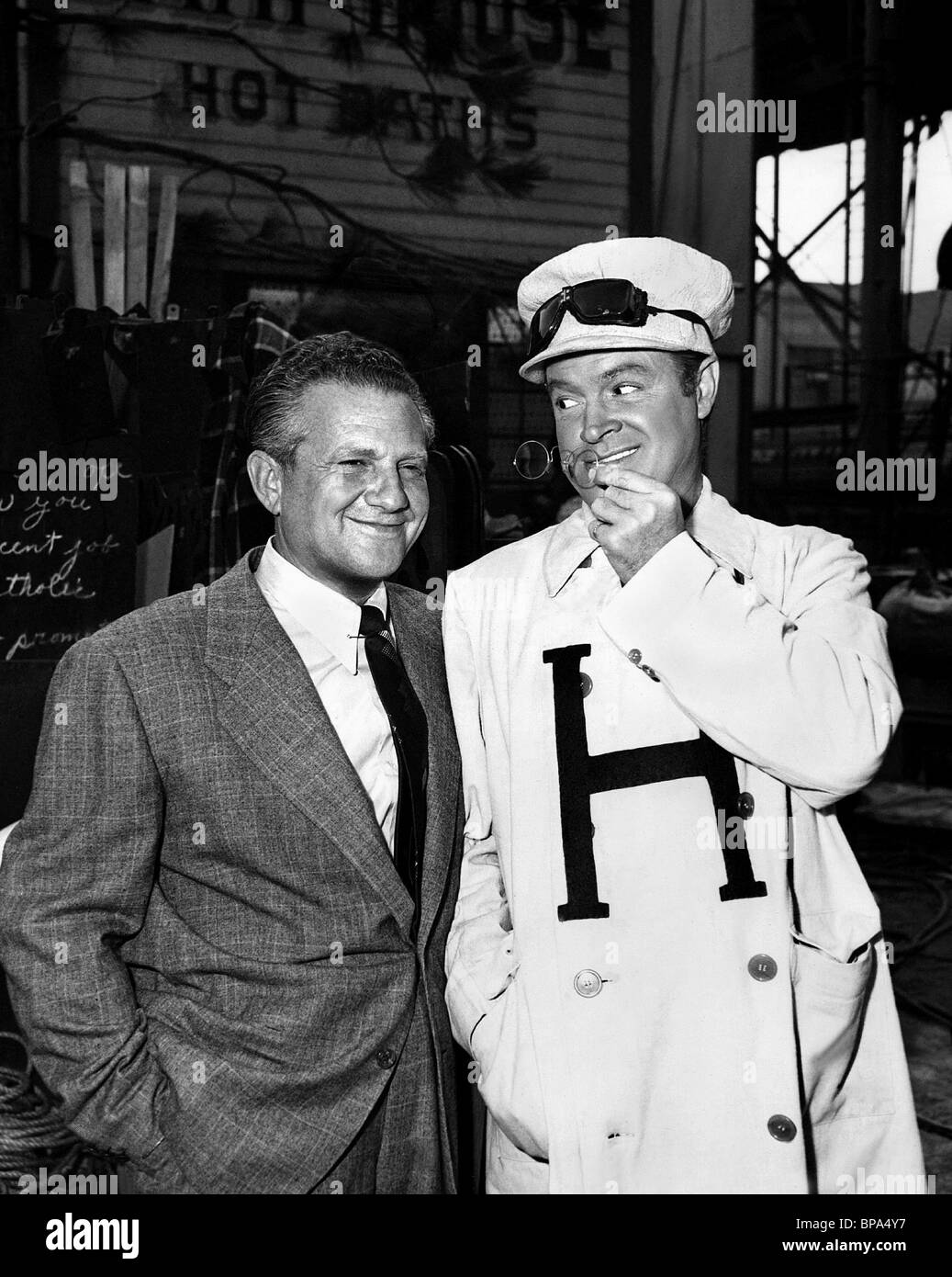 BOB HOPE, PARAMOUNT STUDIO EXECUTIVE DON HARTMAN, SON OF PALEFACE, 1952 ...