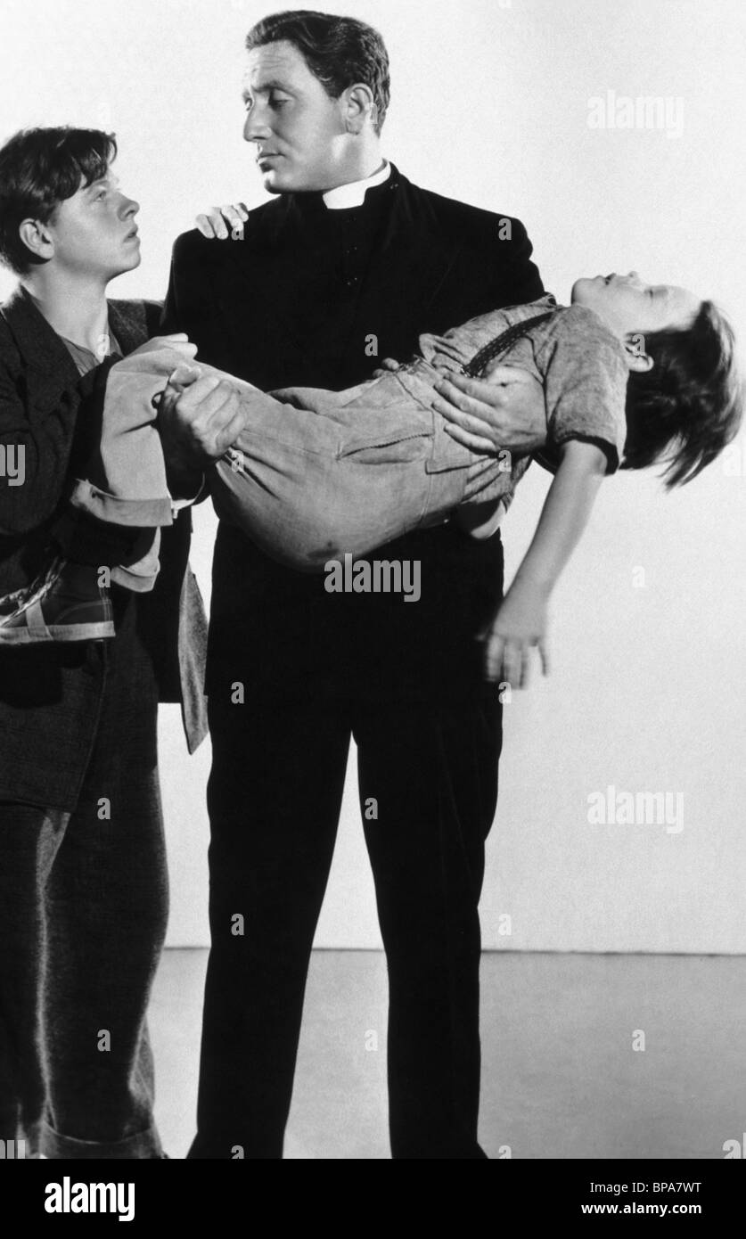 MICKEY ROONEY, SPENCER TRACY, BOBS WATSON, BOYS TOWN, 1938 Stock Photo ...