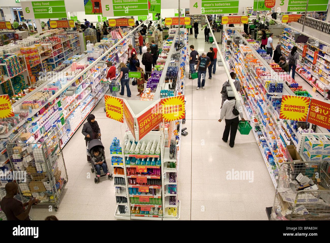 People shopping at Asda Stock Photo - Alamy
