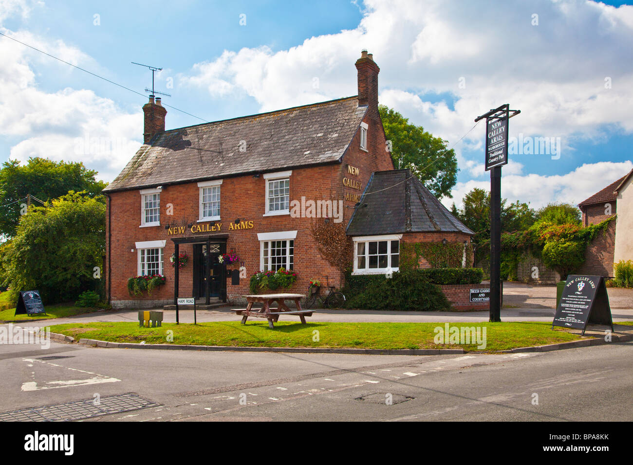 The New Calley Arms pub a typical village inn in Wanborough, Wiltshire ...
