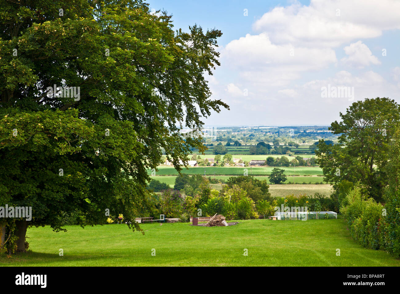 View from Upper Wanborough towards Swindon in Wiltshire, England, UK ...