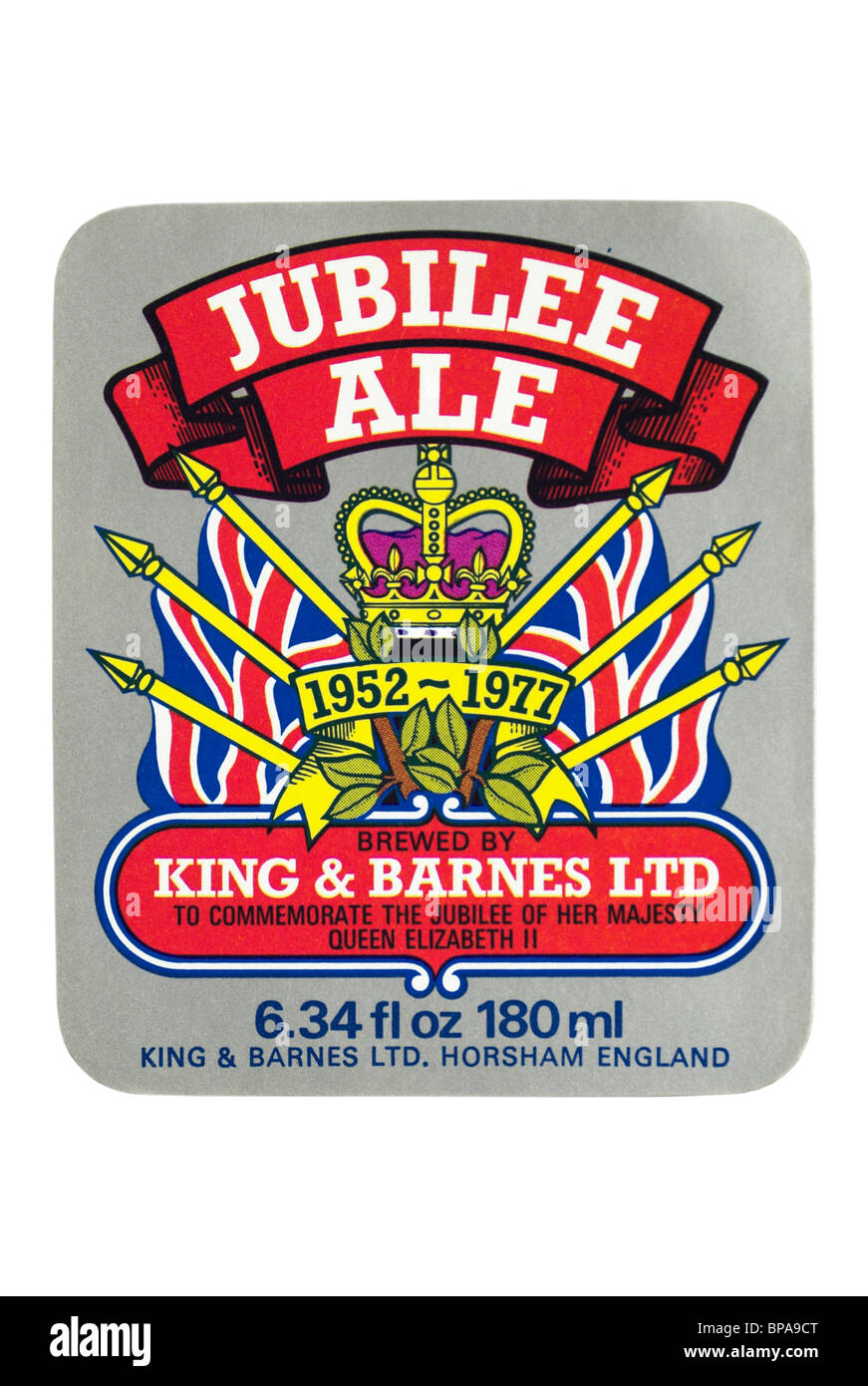 King & Barnes Jubilee Ale bottle label - 1977 Stock Photo - Alamy