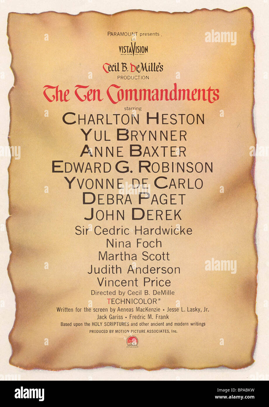 The Ten Commandments Poster High Resolution Stock Photography and ...