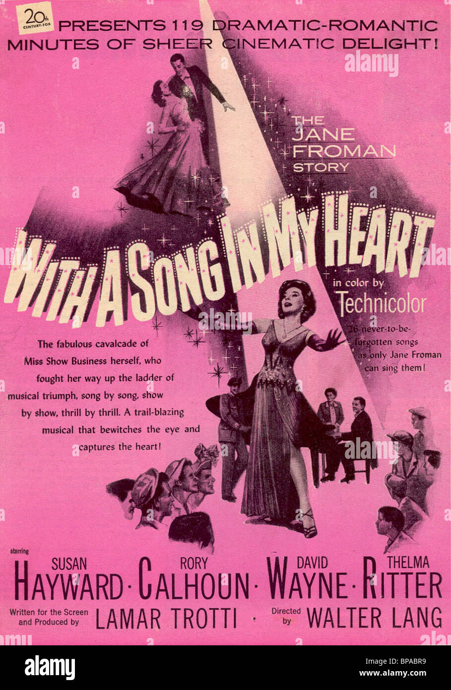 FILM POSTER WITH A SONG IN MY HEART (1952 Stock Photo - Alamy