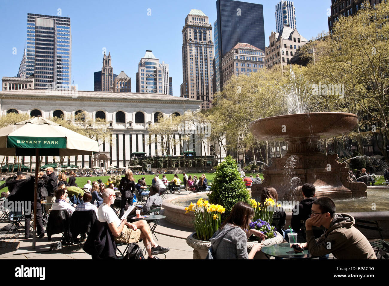 The Josephine Shaw Lowell Memorial Fountain, Bryant Park, NYC Stock ...
