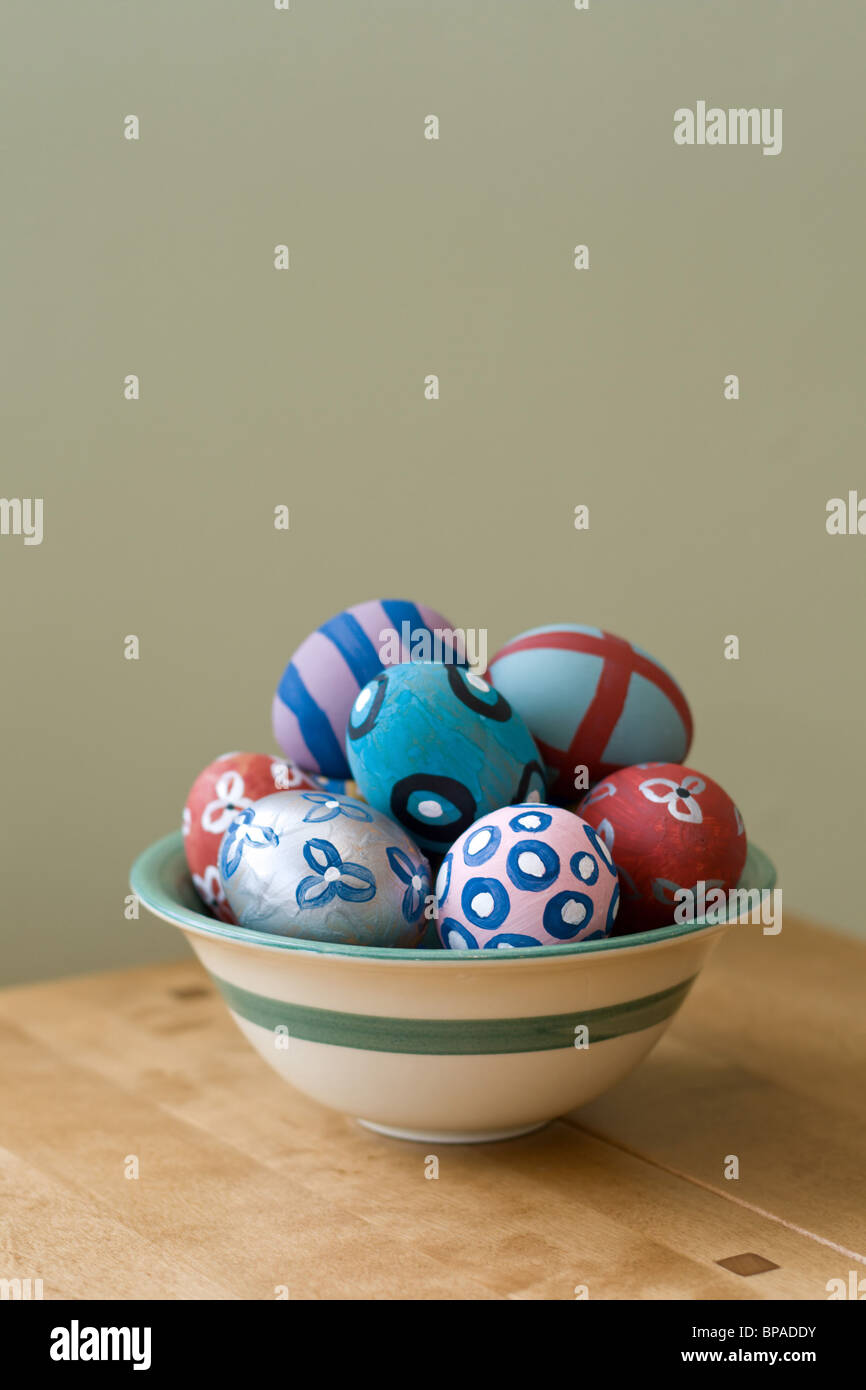 Hand painted easter eggs Stock Photo - Alamy