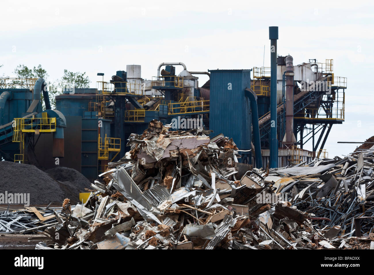 Louis Padnos Iron And Metal Company recycling yard in Holland Michigan ...