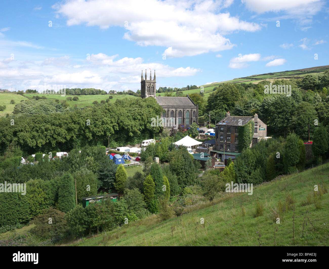 St Chads Church, Uppermill, Saddleworth, Lancashire, England, UK Stock ...