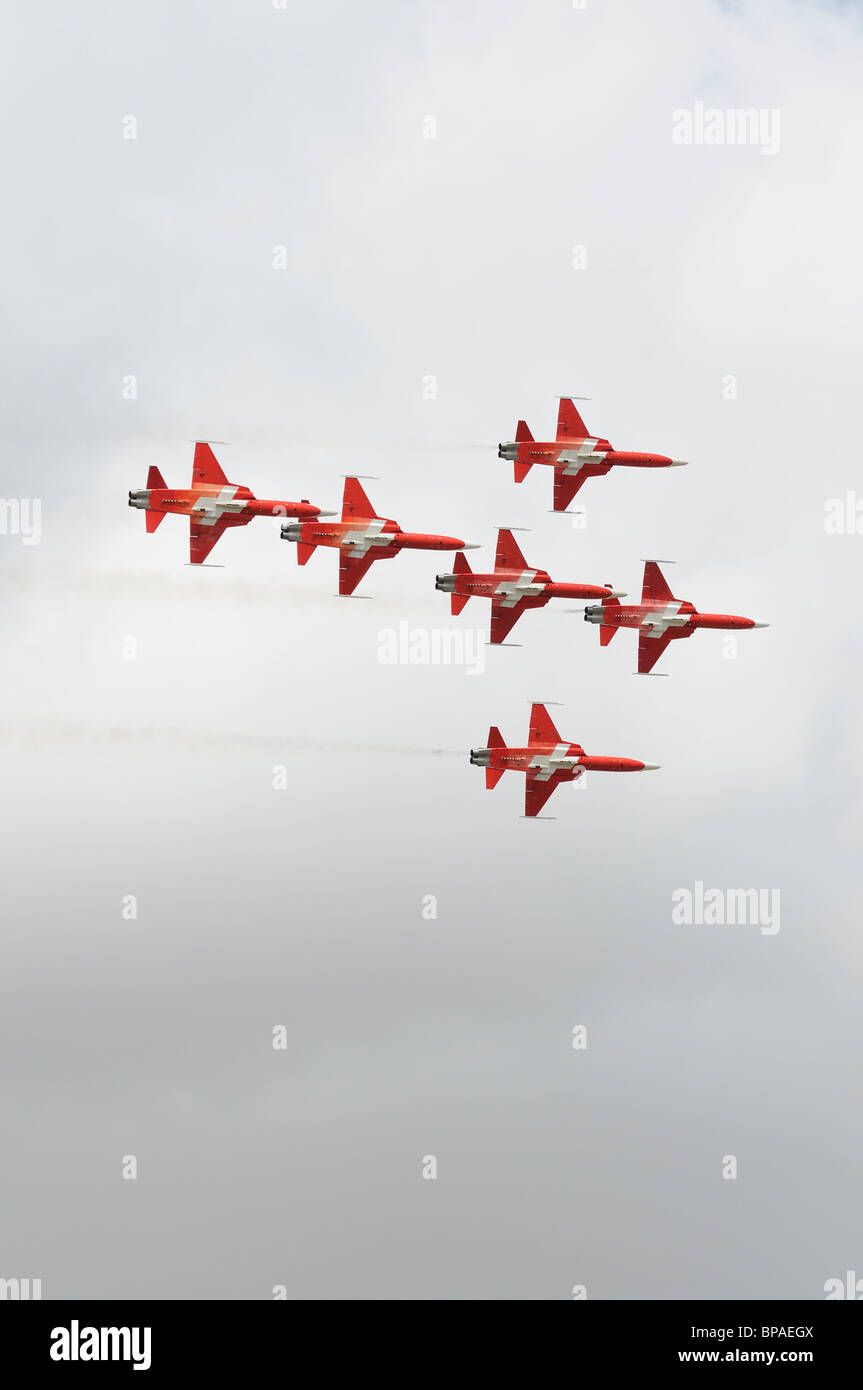 The Patrouille Swiss Display Aerobatic Display Team in their Northrop F ...