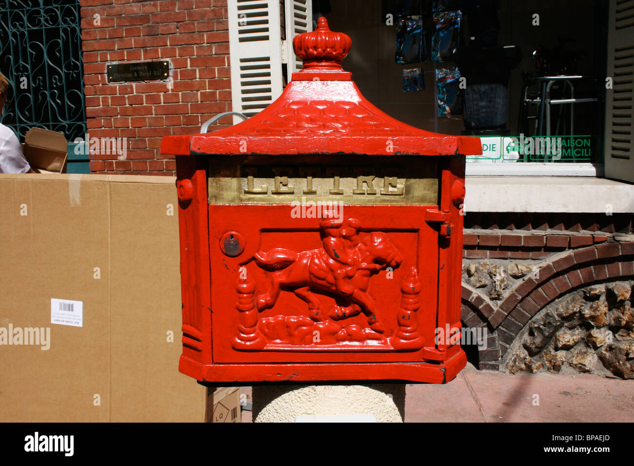 Historic French post-box, Bernay, Normandy, France Stock Photo - Alamy