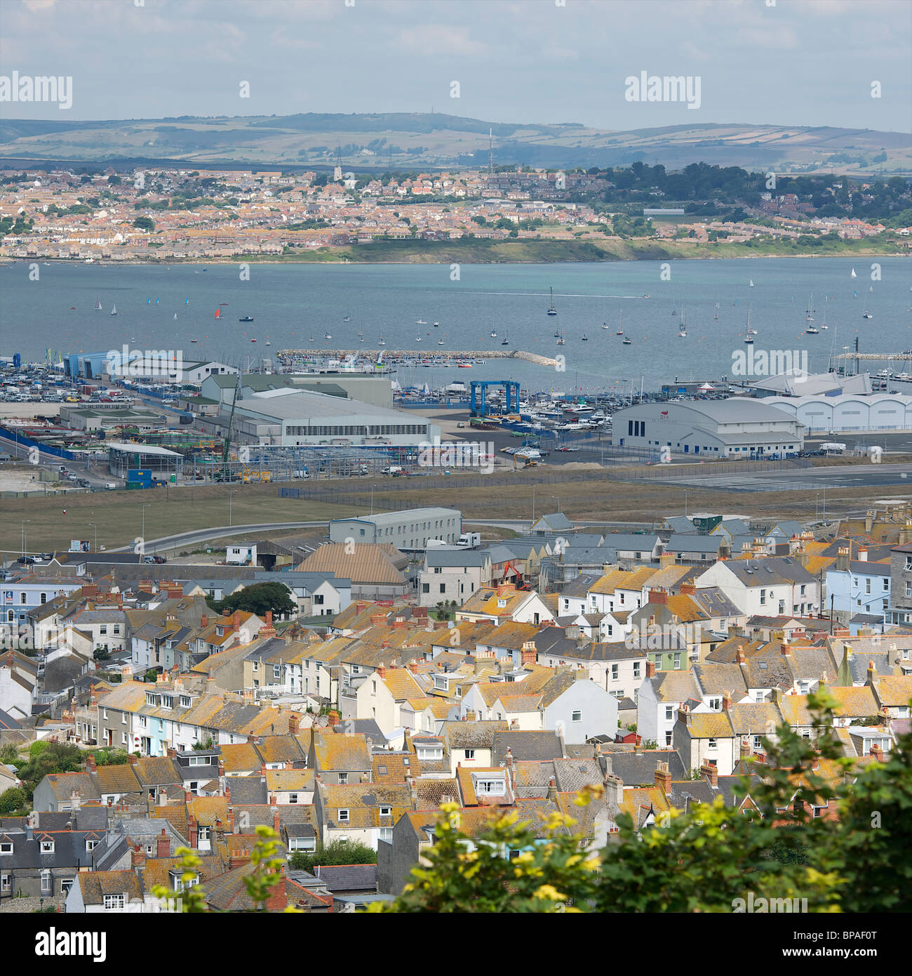 Aerial view of Portland Harbour, Weymouth, Dorset, UK Stock Photo - Alamy
