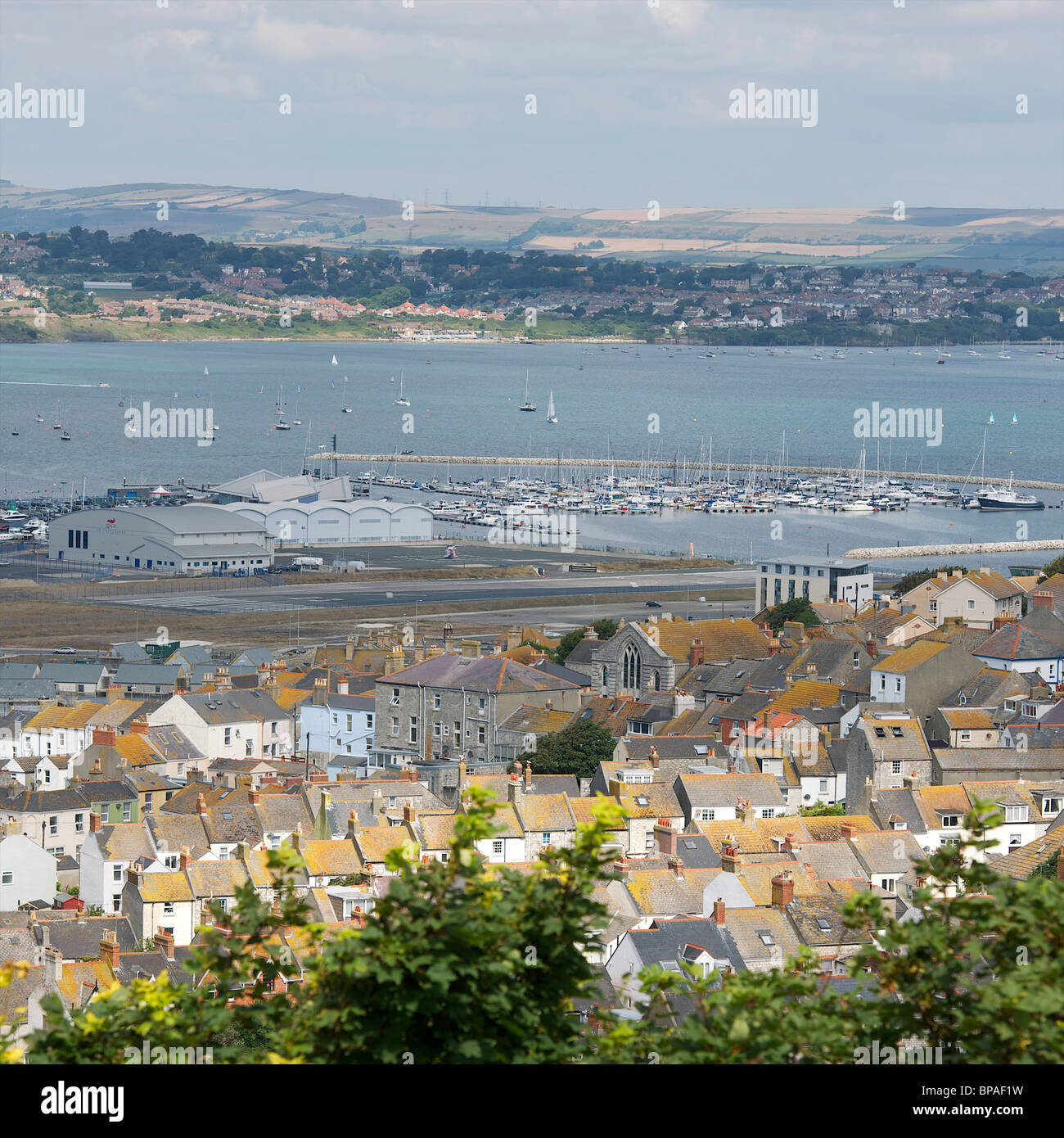 Aerial view of Portland Harbour, Weymouth, Dorset, UK Stock Photo - Alamy
