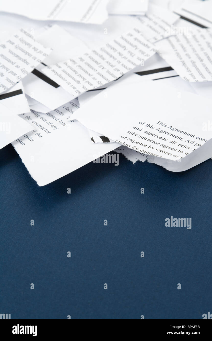 Torn Business Document for background Stock Photo - Alamy