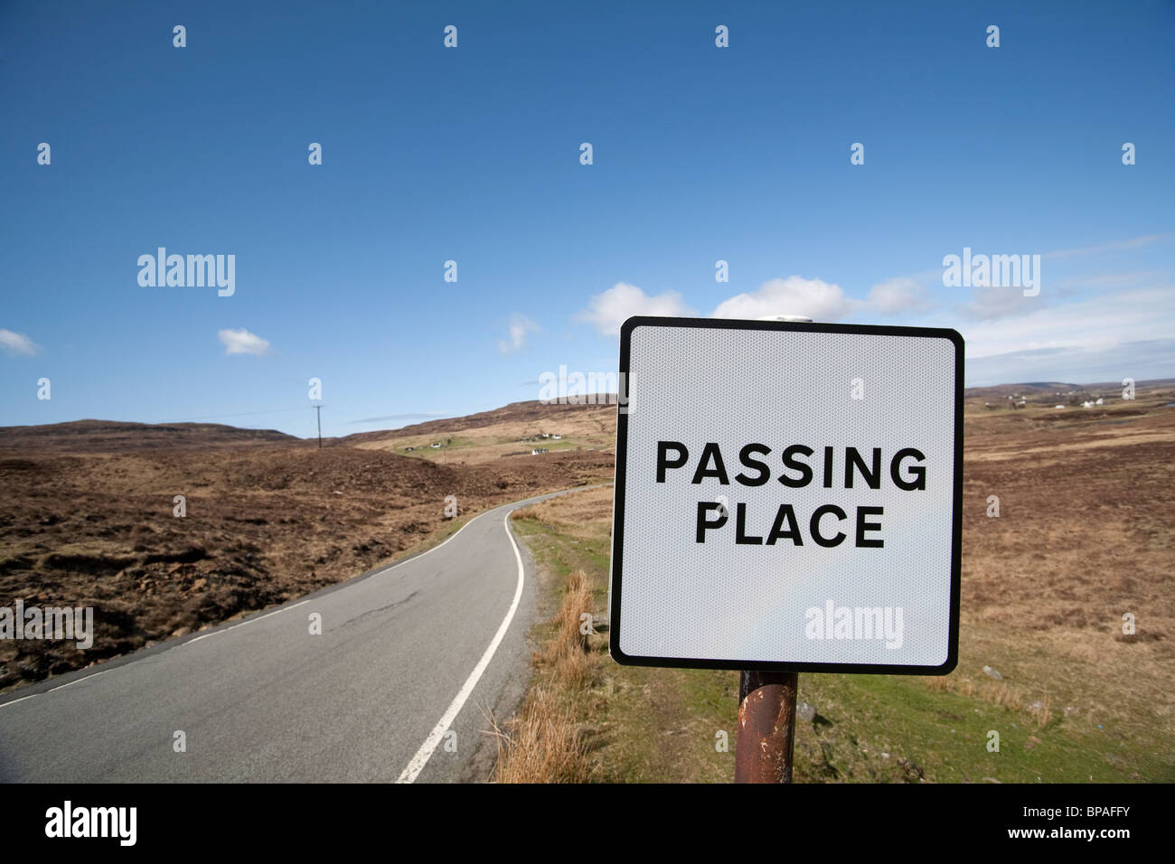 Passing place sign hi-res stock photography and images - Alamy