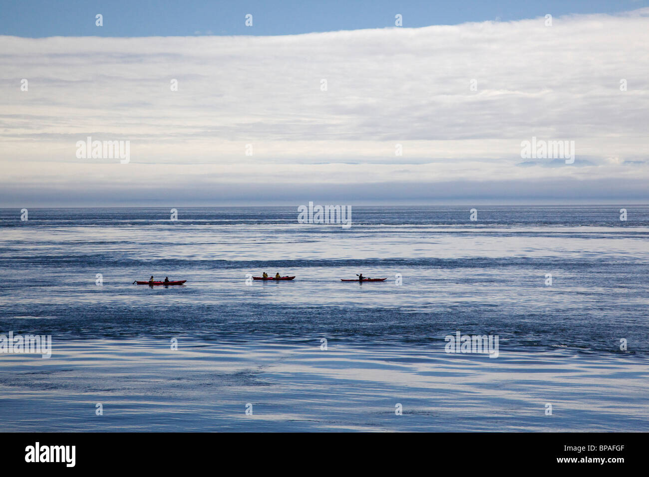 Washington state sea kayakers paddling at hi-res stock photography and ...