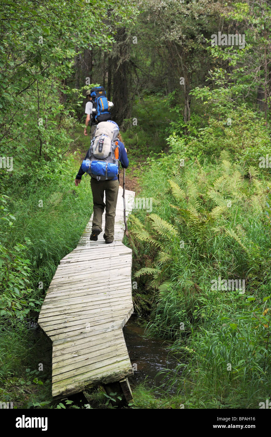 Backpacking trail bridge hi-res stock photography and images - Alamy