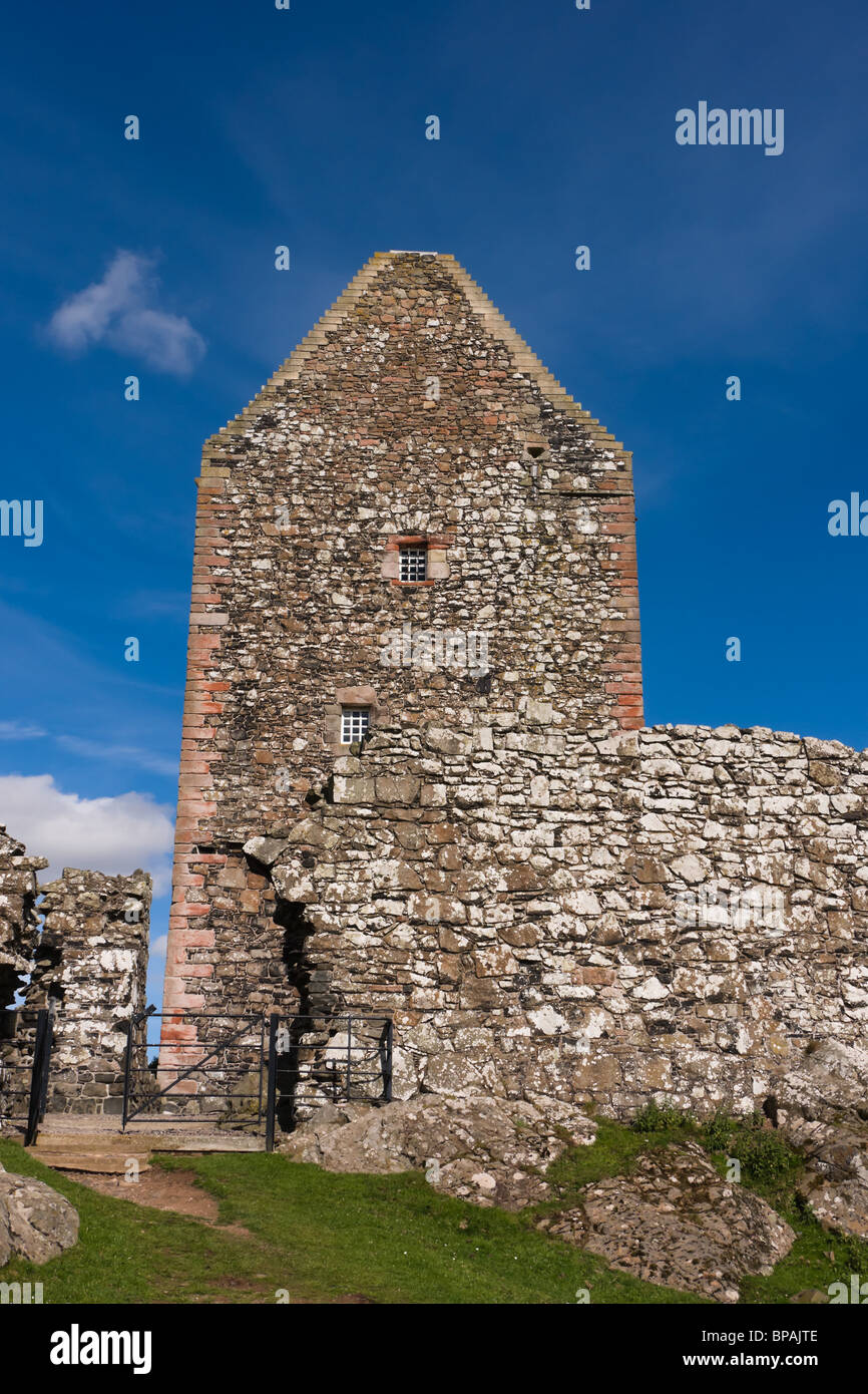 Smailholm Tower near Kelso, Scottish Borders UK, historic peel tower ...