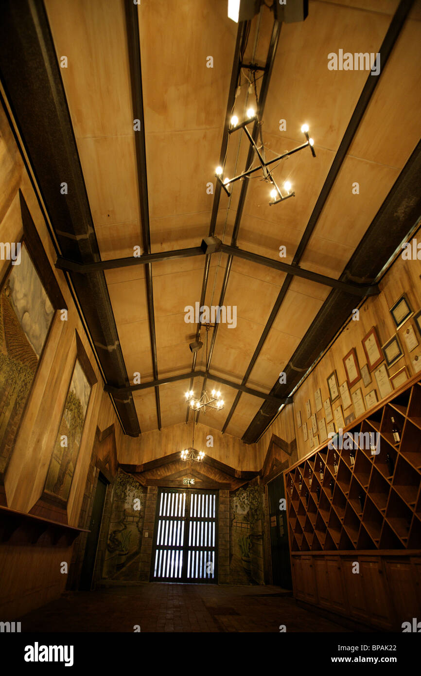 A decorative, Italian-style hall at Rhebokskloof winery in Paarl region ...
