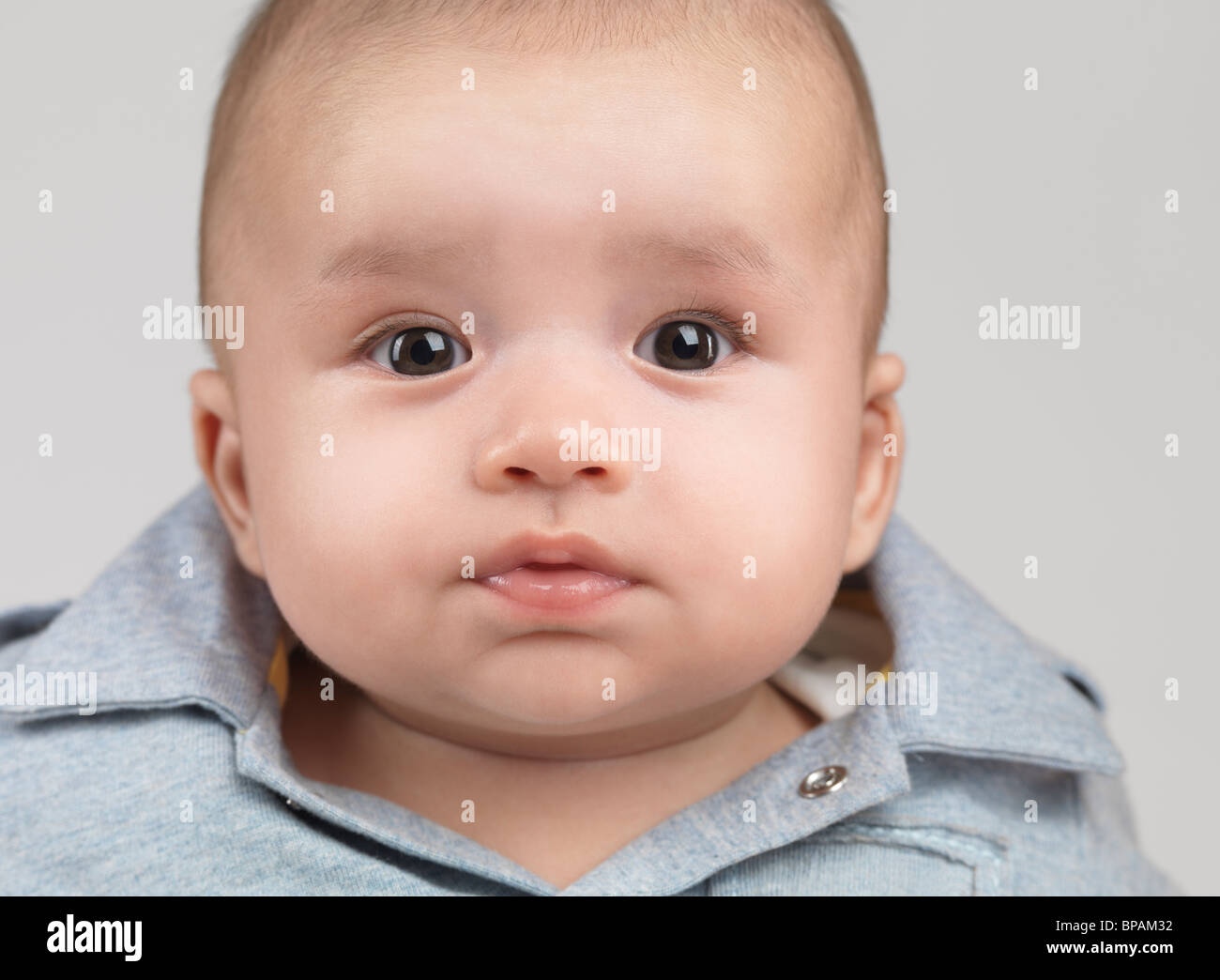 Portrait of a cute three month old baby boy Stock Photo - Alamy