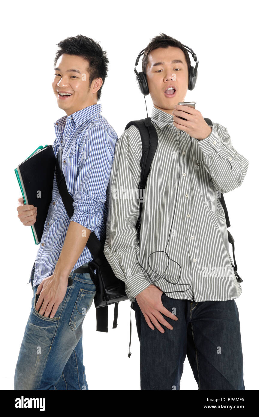 Male university students hi-res stock photography and images - Alamy