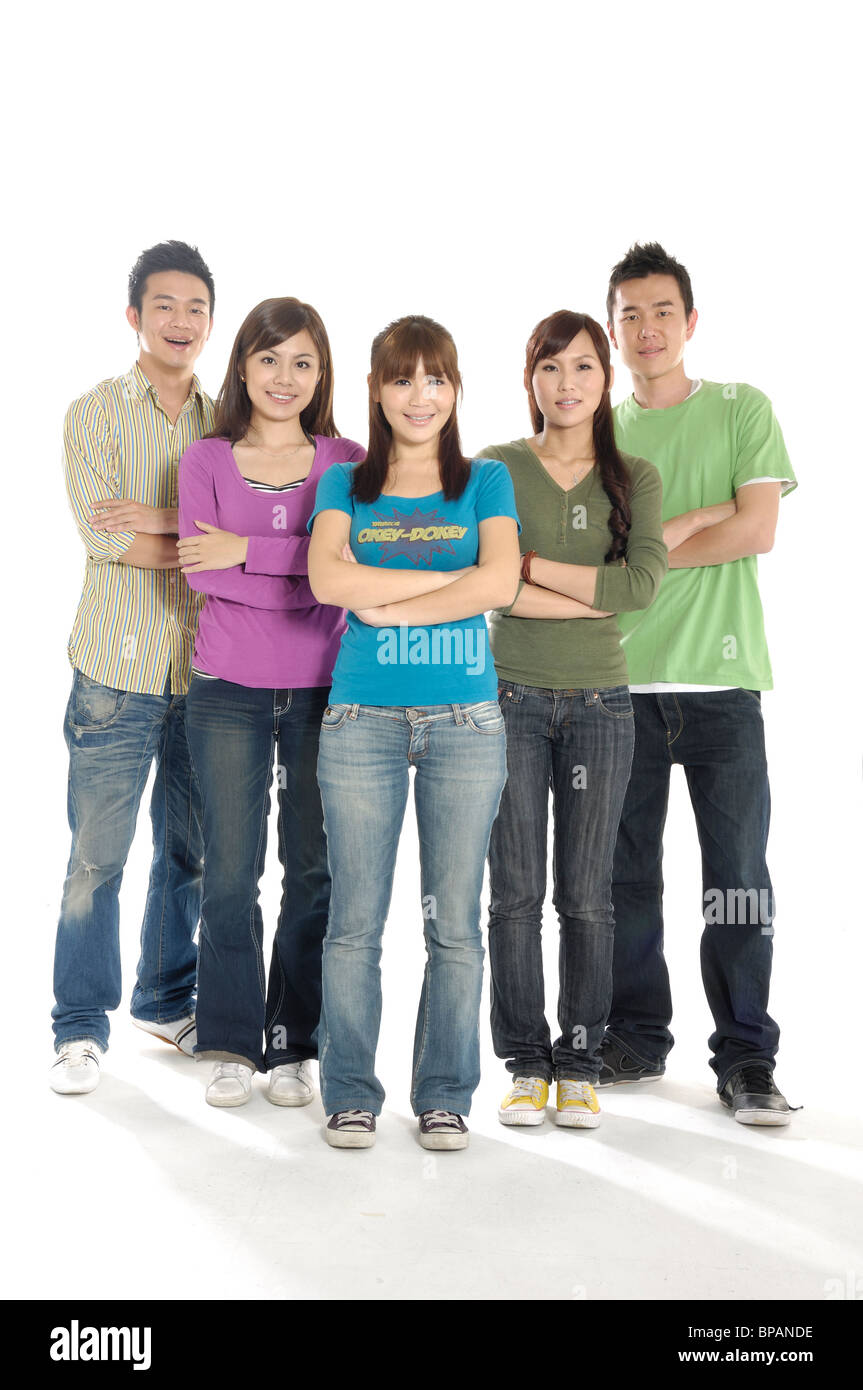 Portrait of university students standing together Stock Photo - Alamy