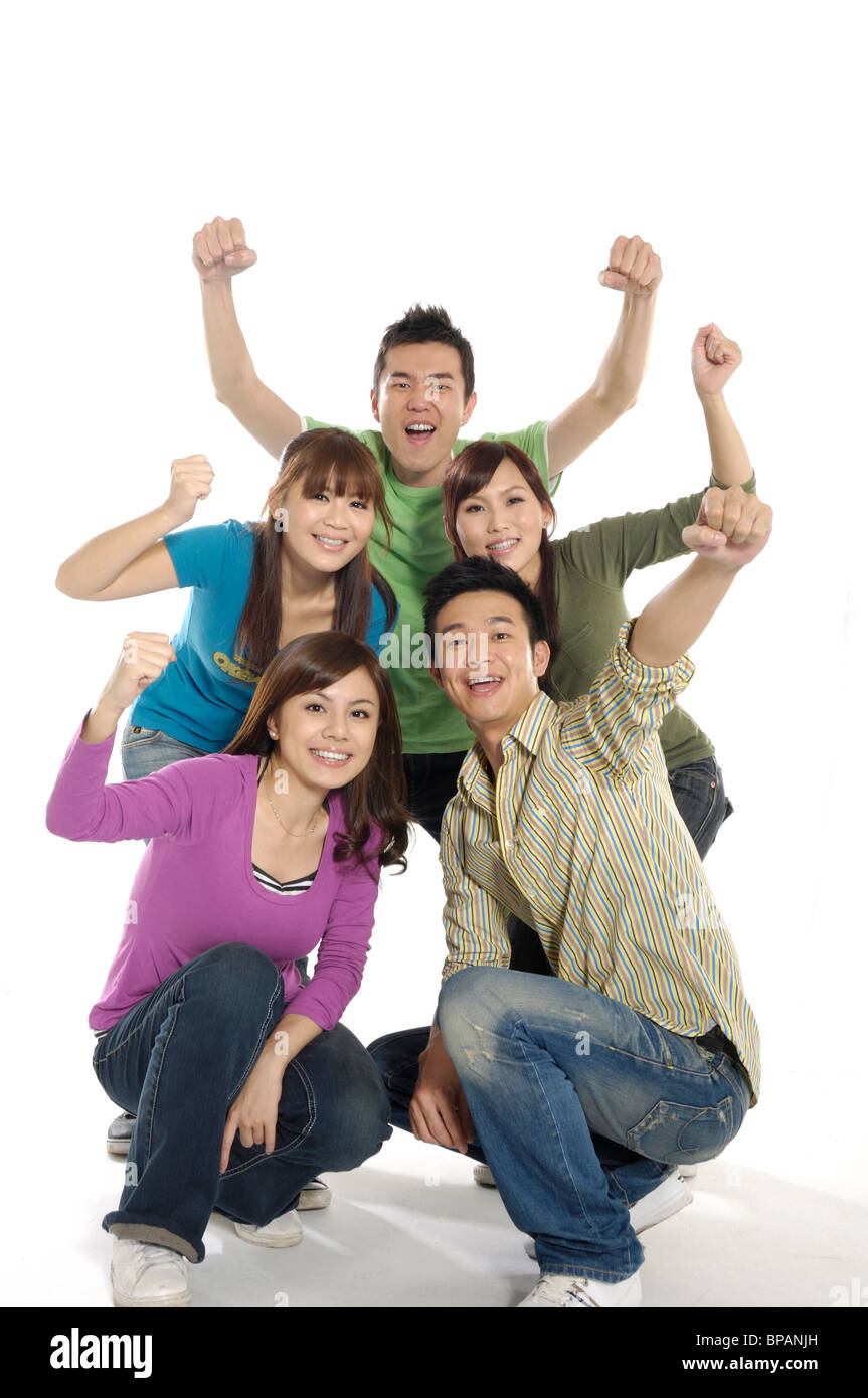 Portrait of university students looking excited Stock Photo - Alamy