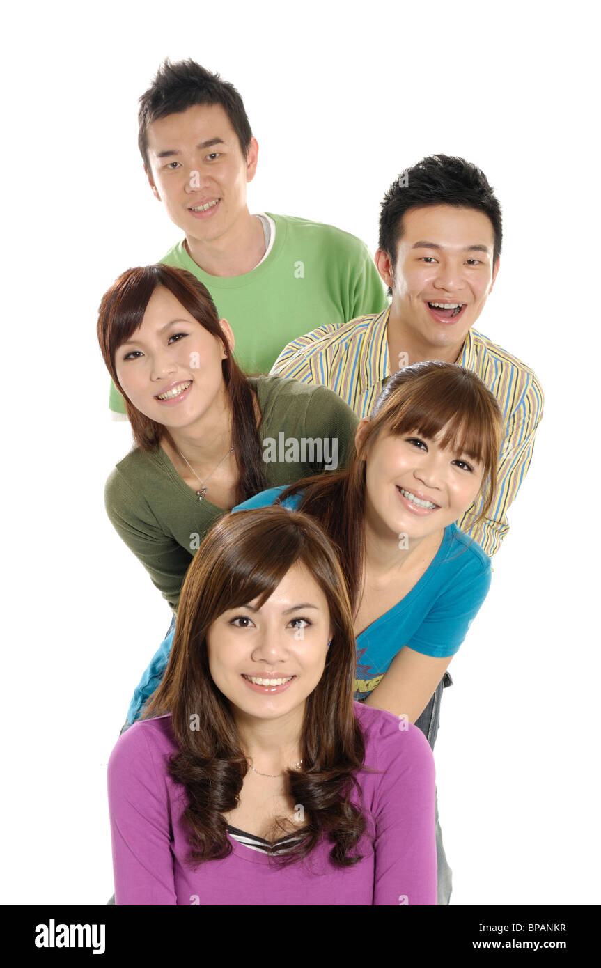 Portrait of university students smiling Stock Photo - Alamy