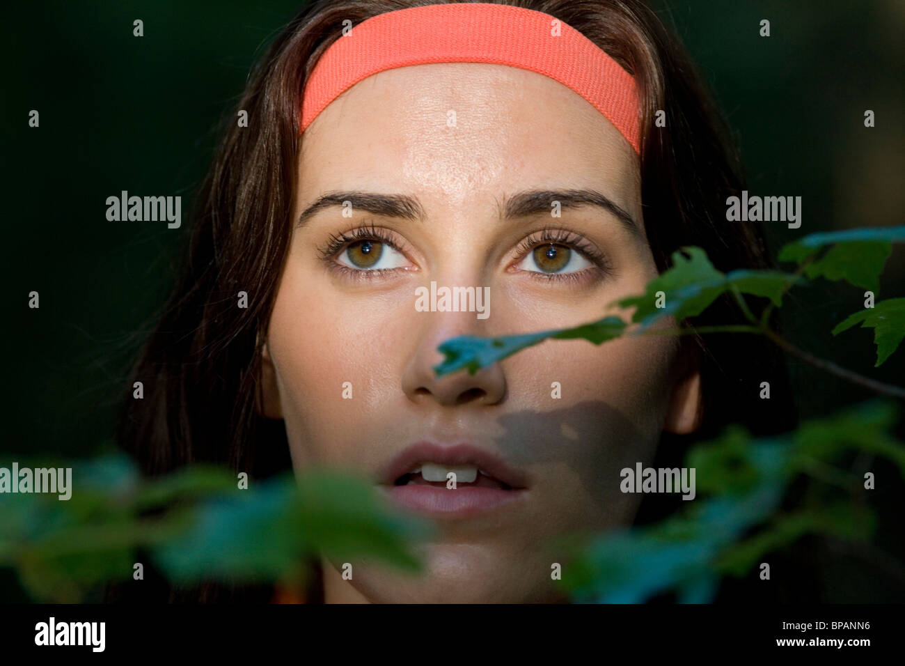 One woman happy arms behind head hi-res stock photography and images ...