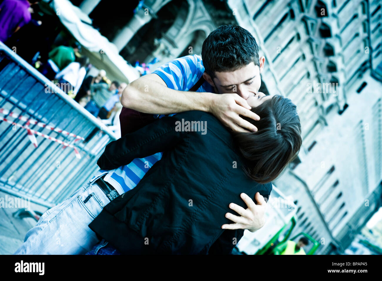 young people, kiss Stock Photo - Alamy