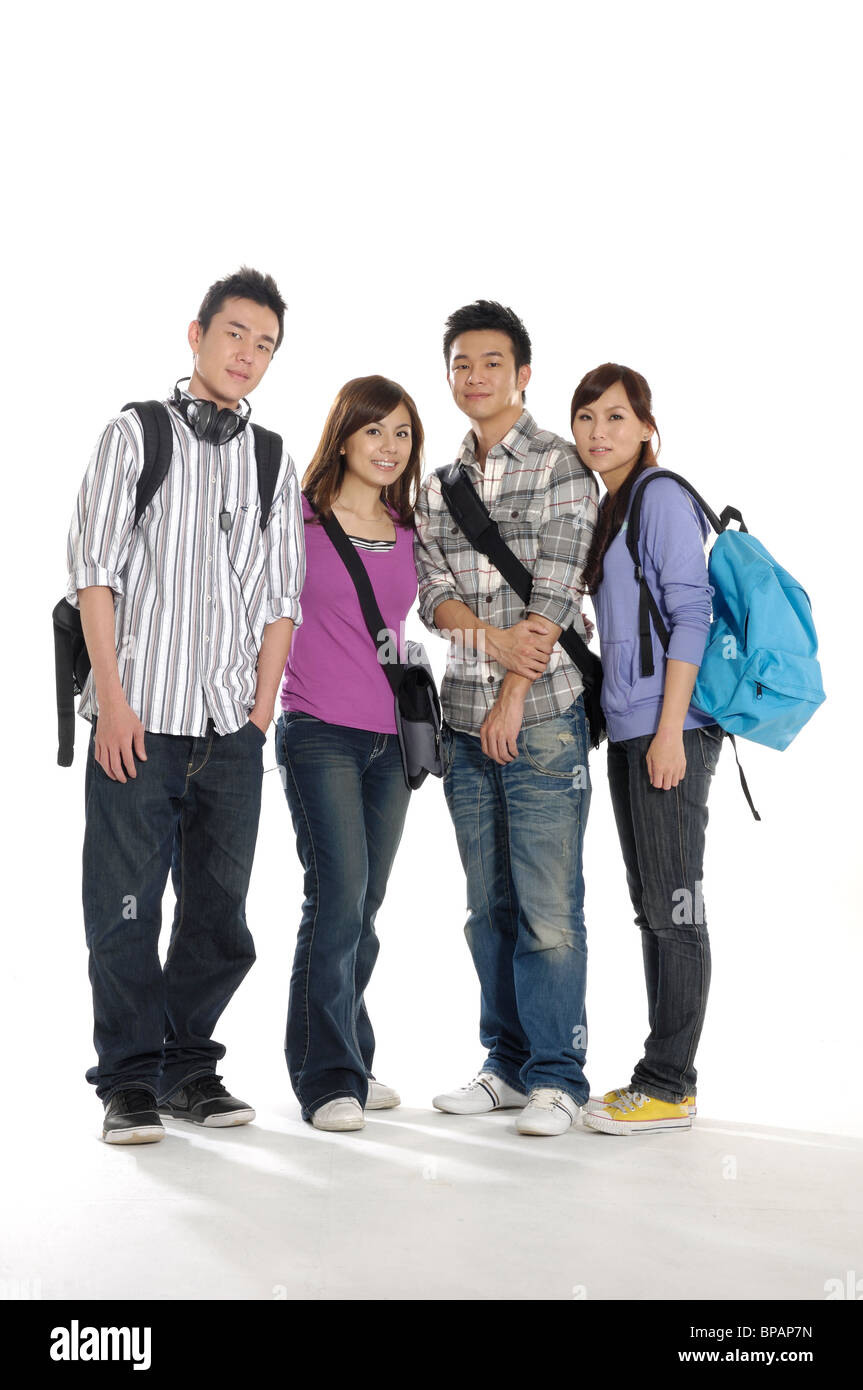 Portrait of university students standing together Stock Photo - Alamy